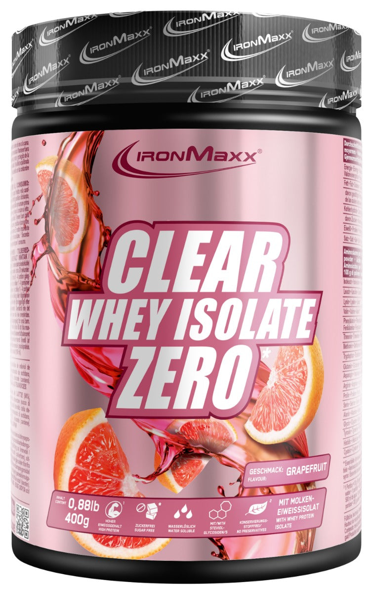 Clear 100% Whey Isolate ZERO - 400g Dose Grapefruit – IronMaxx