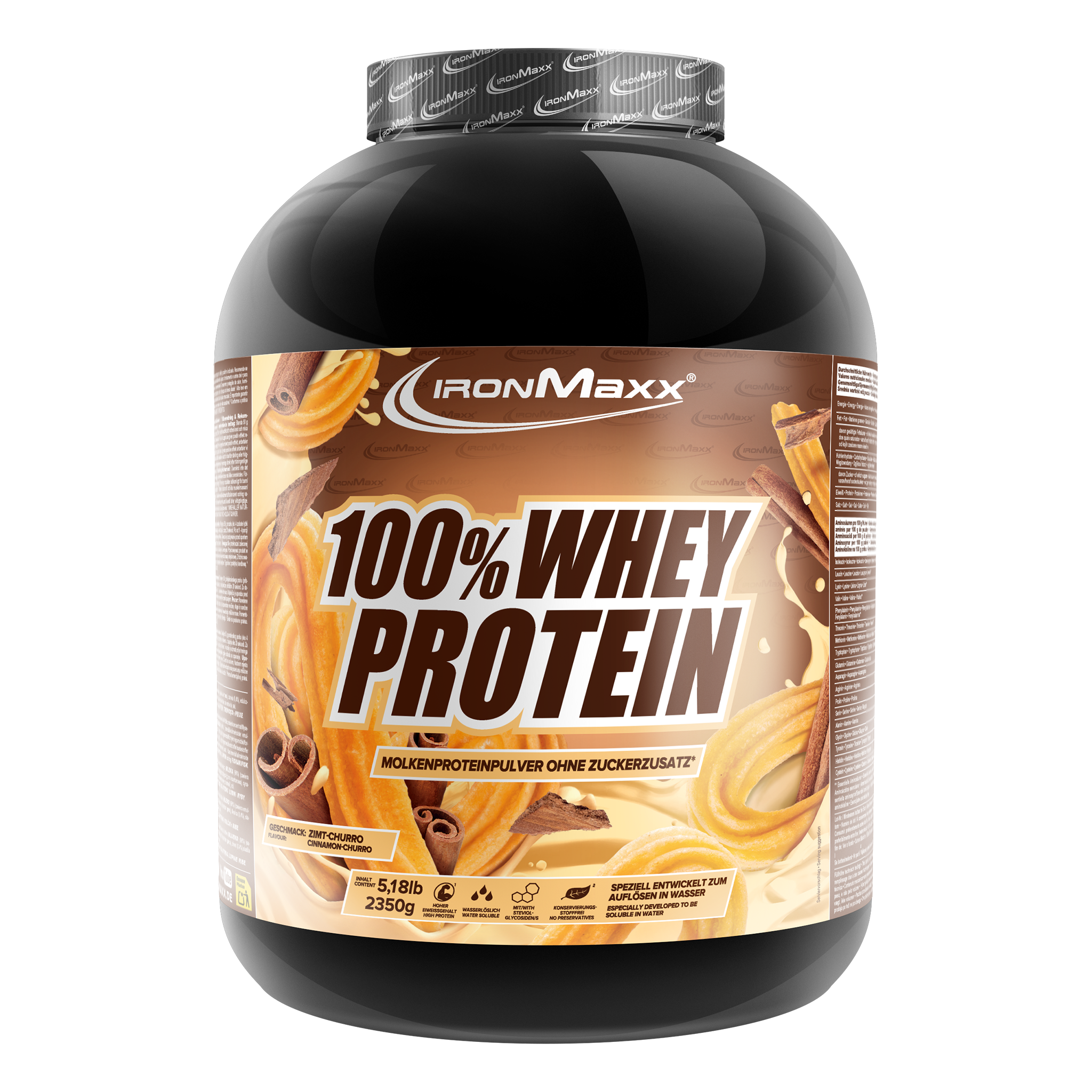 100% Whey Protein (2350g) - Cinnamon Churro – IronMaxx Nutrition