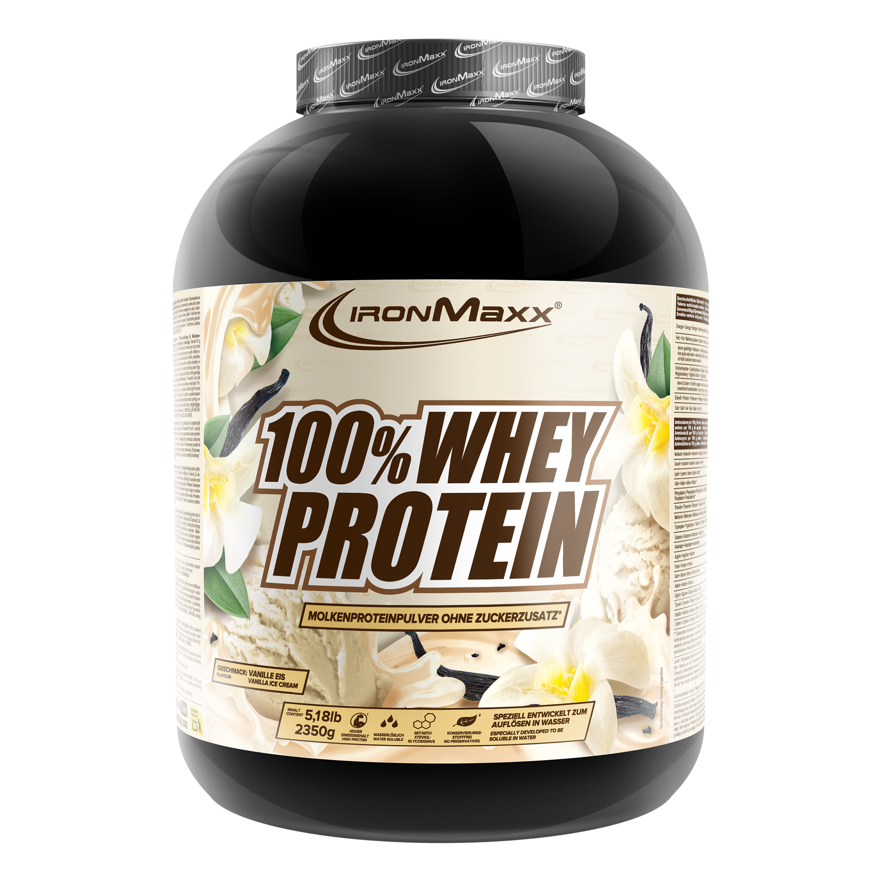 100% Whey Protein (2350g) - Vanilla Ice Cream – IronMaxx Nutrition