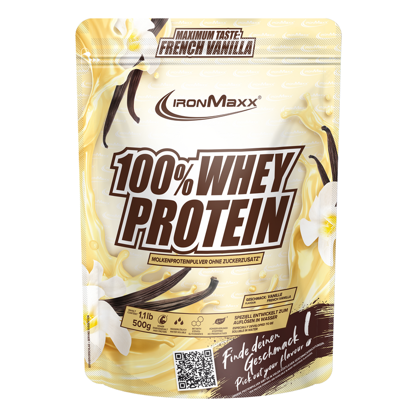 100% Whey Protein French Vanilla 500g - Jetzt bestellen – IronMaxx ...